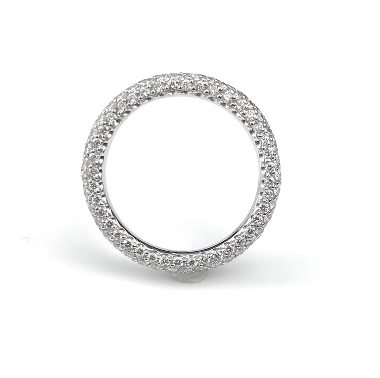 Seven-Row Pavé Diamond Ring For Sale at 1stDibs