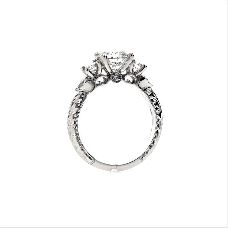 Seven-Stone Diamond Engagement Ring in Platinum (GIA Certified) at ...