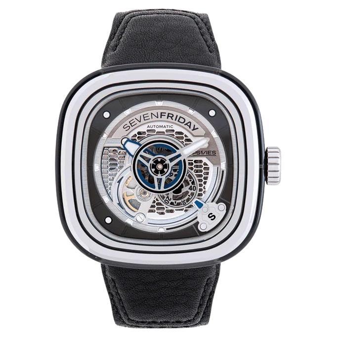Sevenfriday Spaceship Automatic Stainless Steel Leather Strap Watch M3 ...