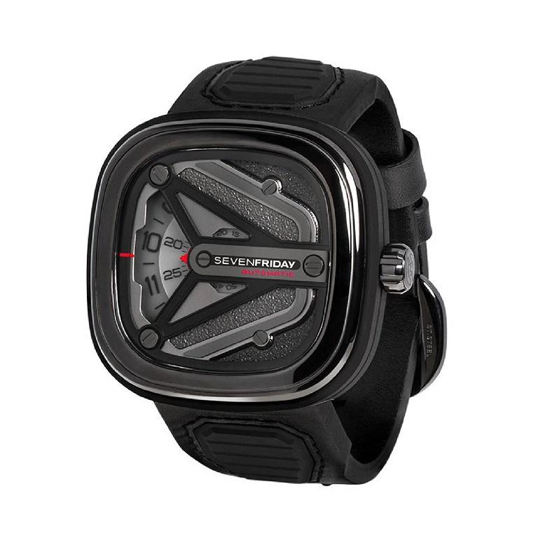 Sevenfriday Spaceship Automatic Stainless Steel Leather Strap Watch M3 ...