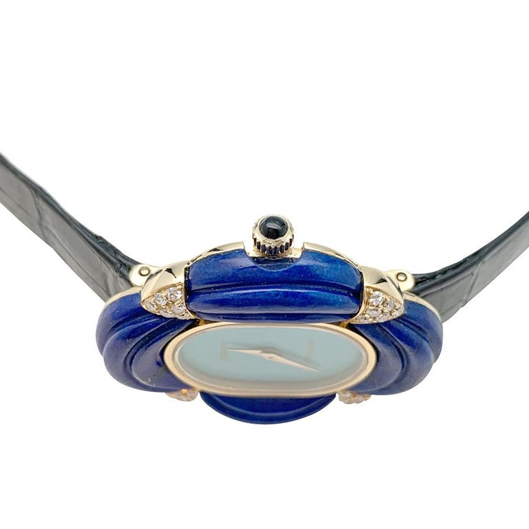 Seventies Chaumet Watch, Diamonds, Lapis Lazuli and Turquoise at ...