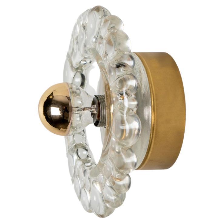 Pair of Hillebrand Brass and Glass Wall Lamps, Germany, 1960s For Sale ...