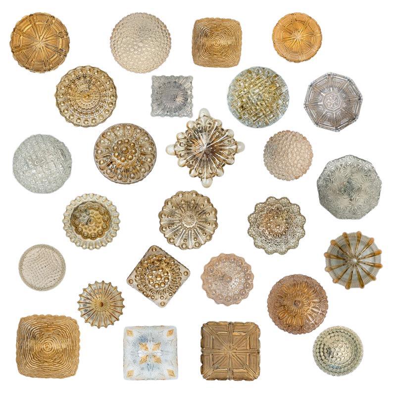 Several Round Bubble Textured Glass Wall Lights, Style Helena Tynell ...