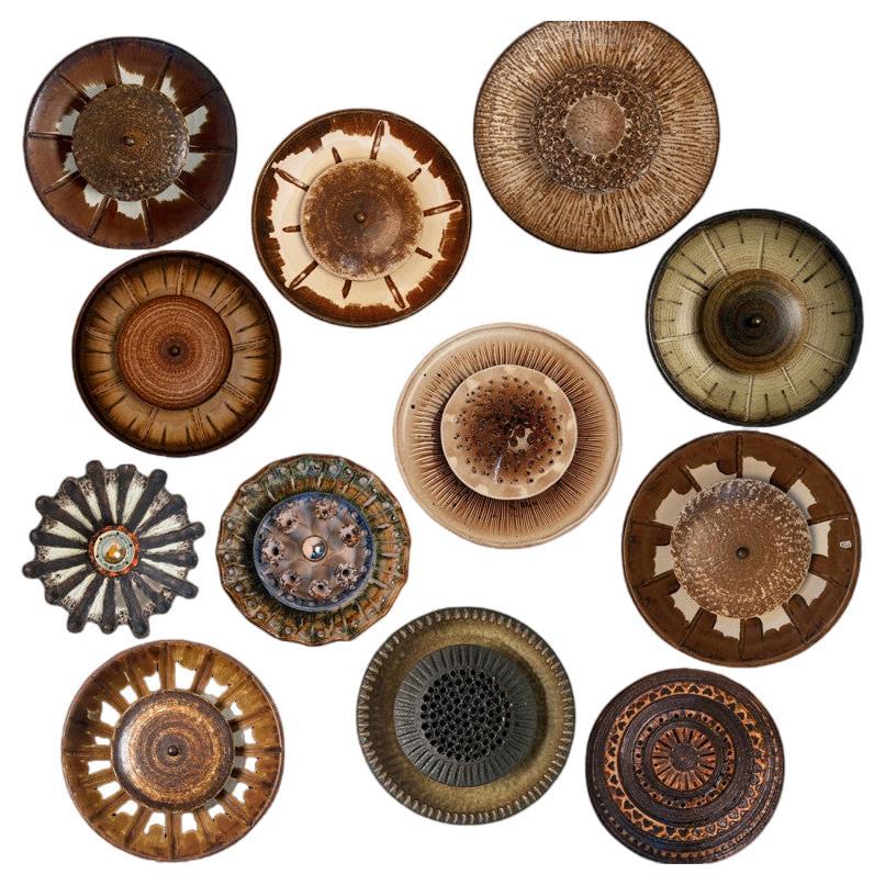 1 of the 2 Stunning Ceramic Wall Lights, Denmark, 1970 For Sale at 1stDibs