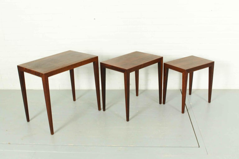 Severin Hansen Model 163 Rosewood Nesting Tables by Bovenkamp, 1960 For ...