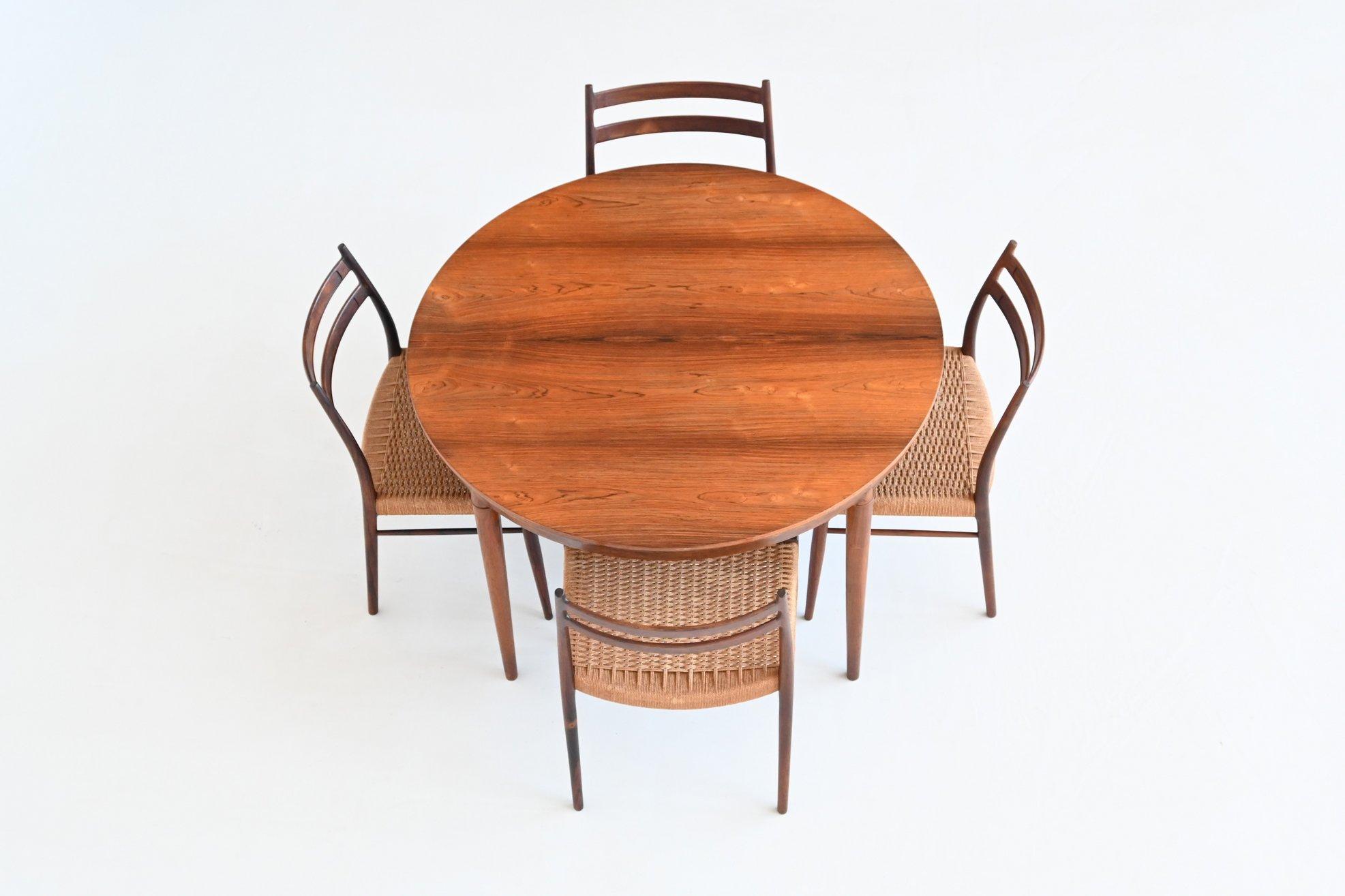Severin Hansen Model 71 Dining Table Rosewood Haslev, Denmark, 1960 For ...