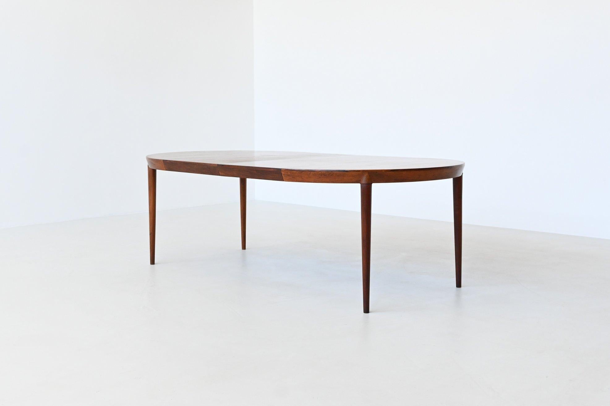Severin Hansen Model 71 Dining Table Rosewood Haslev, Denmark, 1960 For ...