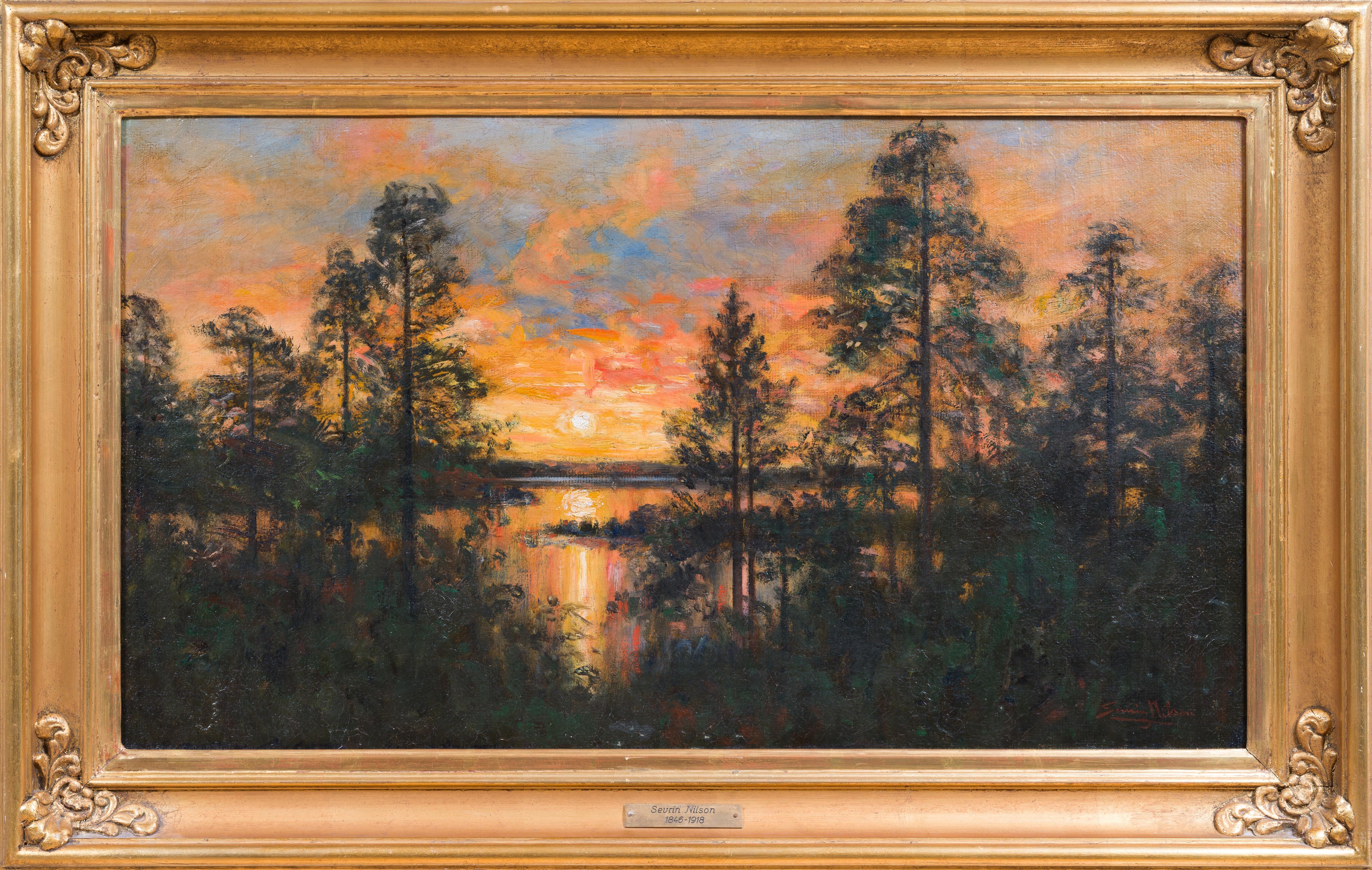 Severin Nilson - Severin Nilson Scandinavian Archipelago at Sunset Oil ...