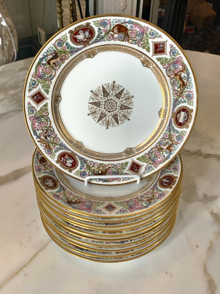 Sèvres hunting pattern Plates at 1stDibs