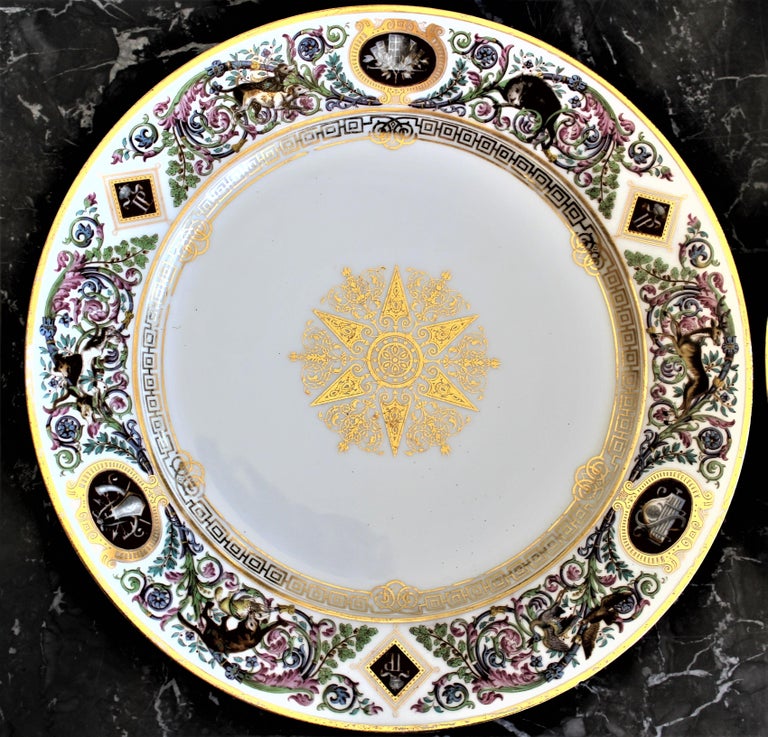 Sevres Chateau de Fountainbleu Pattern French Dinner or Cabinet Plates ...