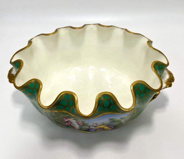 Sevres France Hand Painted Porcelain Monteith Bowl, 19th Century For ...