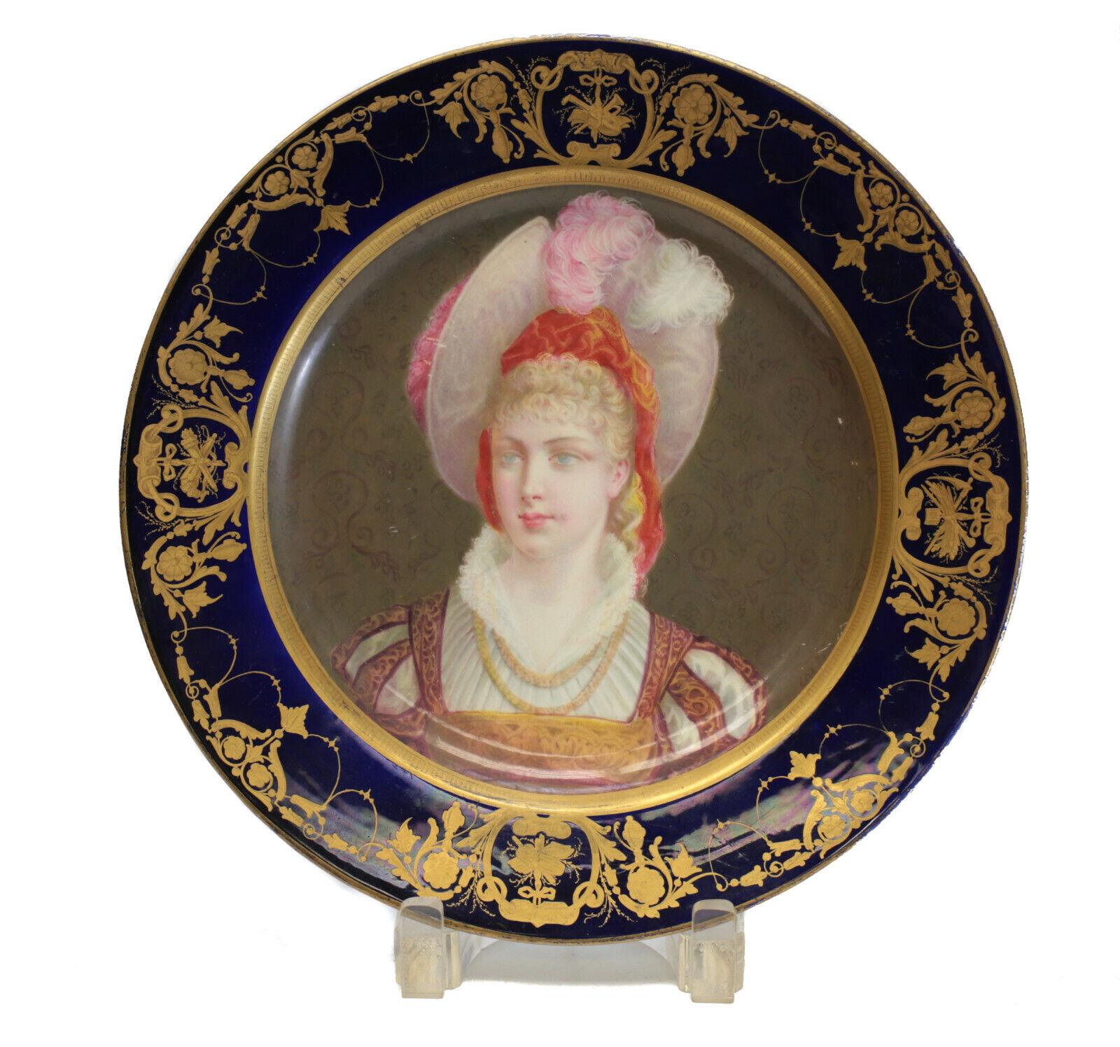Sevres Hand Painted Porcelain Cabinet Plate, Beauty, 19th Century For ...