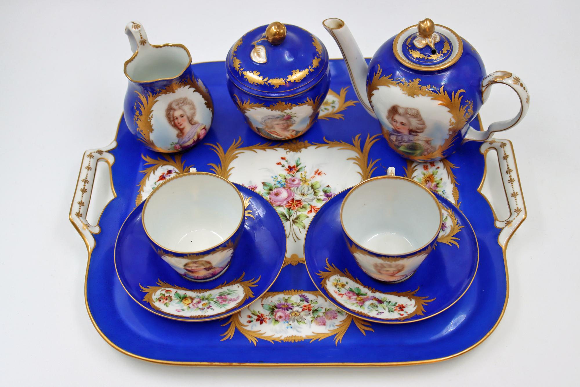 Sèvres Porcelain Tea Service, 19th Century at 1stDibs