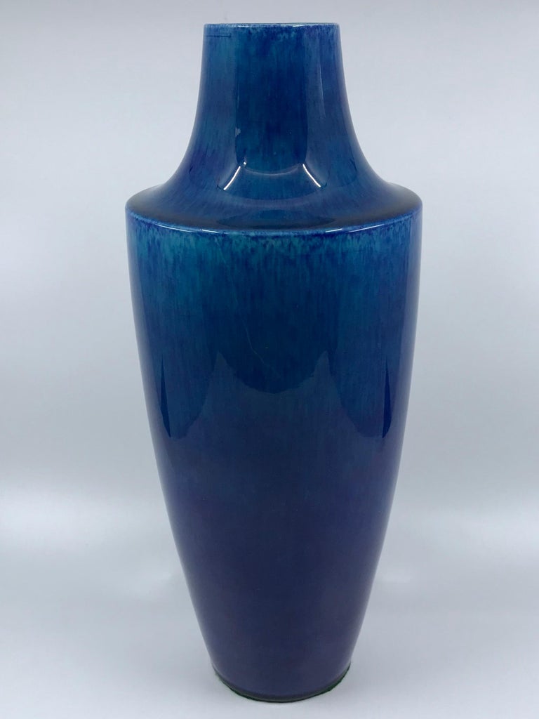 Sevres Powder Blue Flambe Vase at 1stDibs