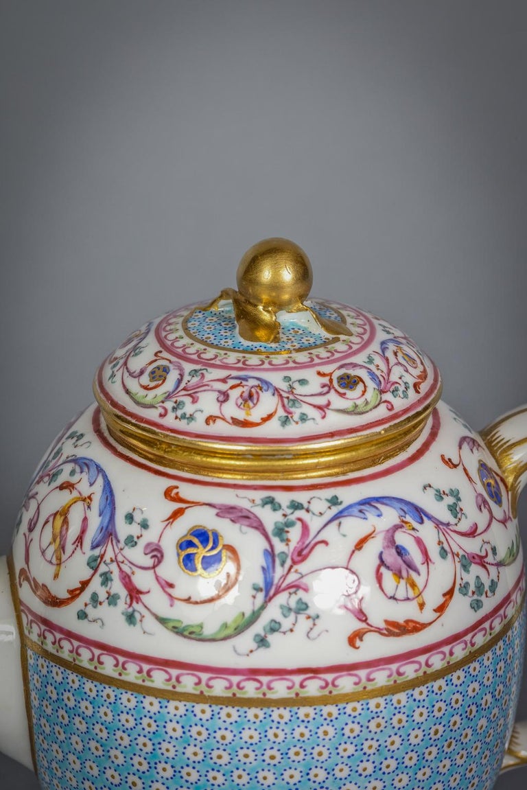 Sevres Sky Blue Ground Porcelain Teapot and Cover, Dated 1785 For Sale ...