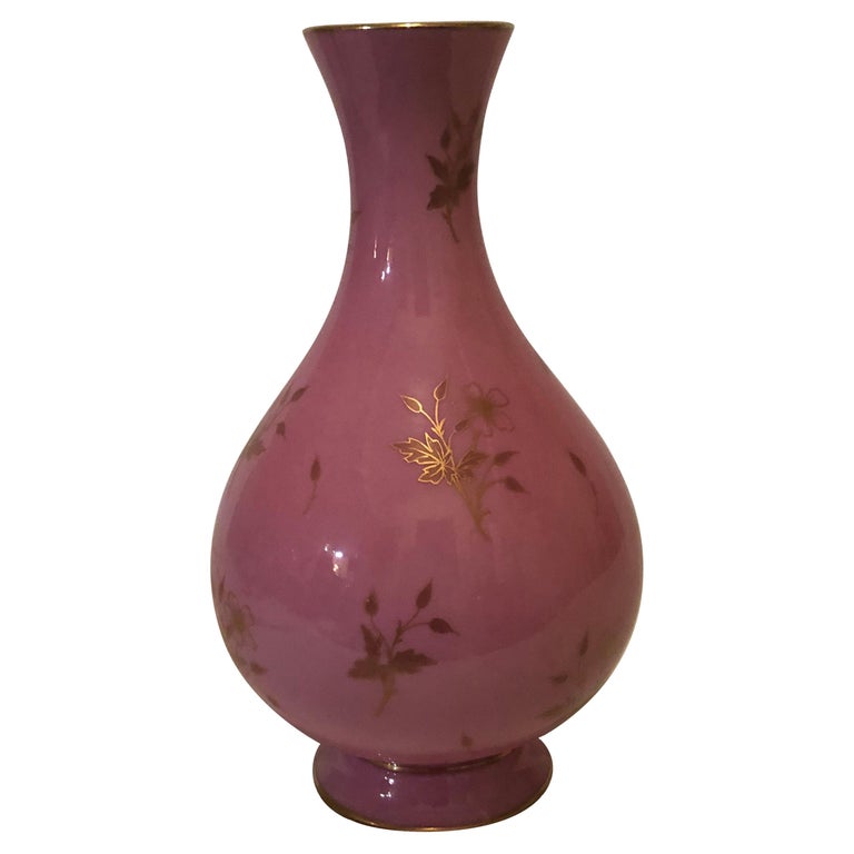 Sevres Vase in the Pink Pompadour Color Accented With Painted Gold ...