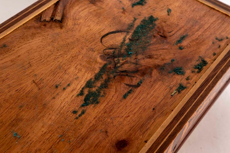 Sewing and Wooden Jewellery Box with Inlaid Inlay For Sale at 1stDibs
