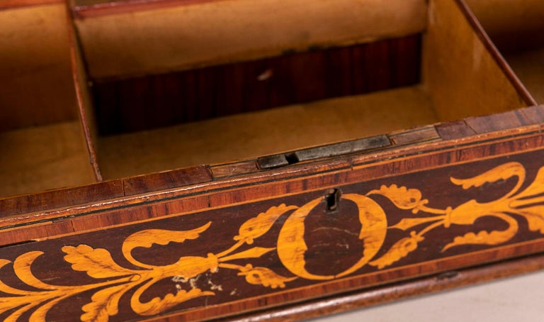 Sewing and Wooden Jewellery Box with Inlaid Inlay For Sale at 1stDibs