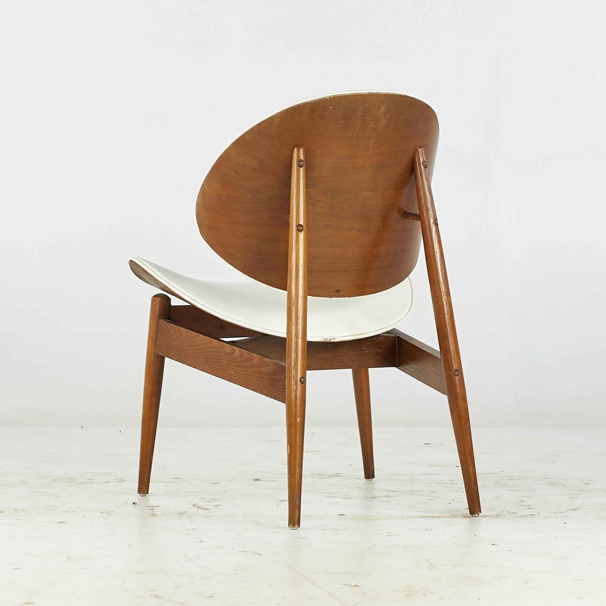 Seymour James Weiner for Kodawood Mid Century Clam Shell Chairs - Pair ...