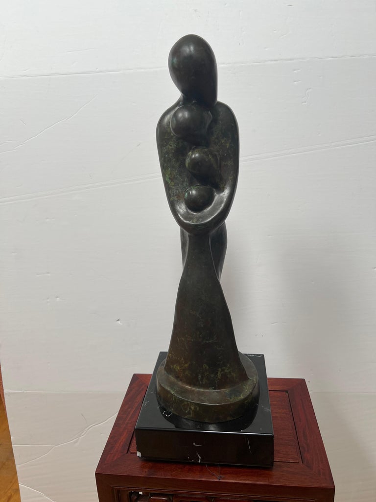 Seymour Rosenwasser - Bronze Sculpture of a Mother with Three Children ...