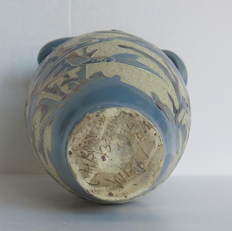 Sgraffito Fish Pottery Vase by C H Brannam's, English Arts and Crafts ...