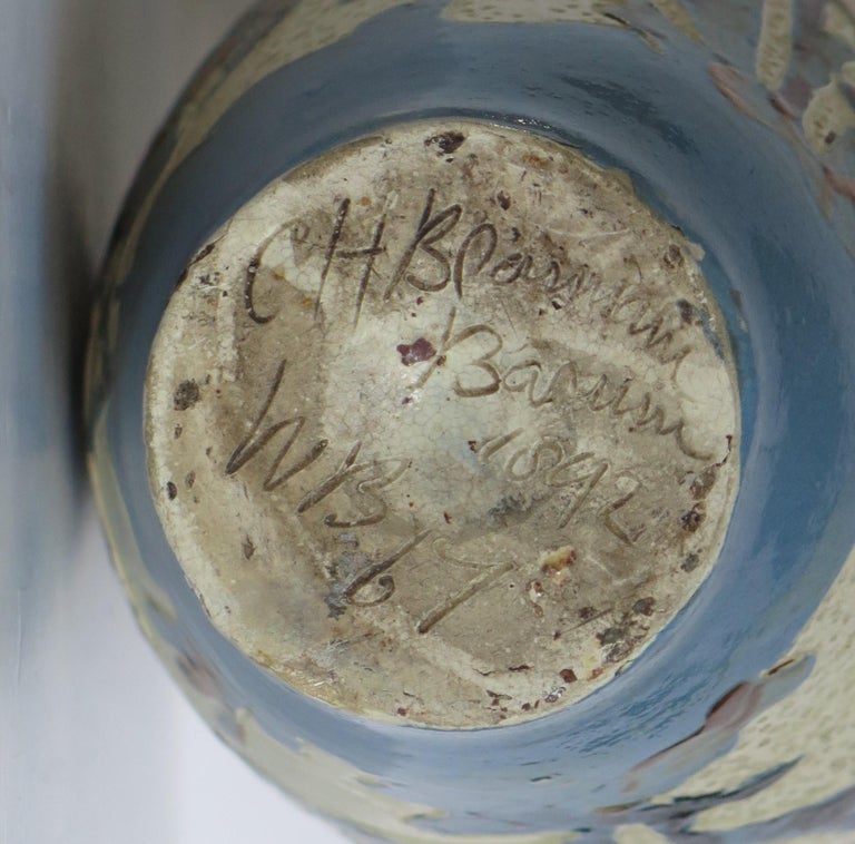 Sgraffito Fish Pottery Vase by C H Brannam's, English Arts and Crafts ...