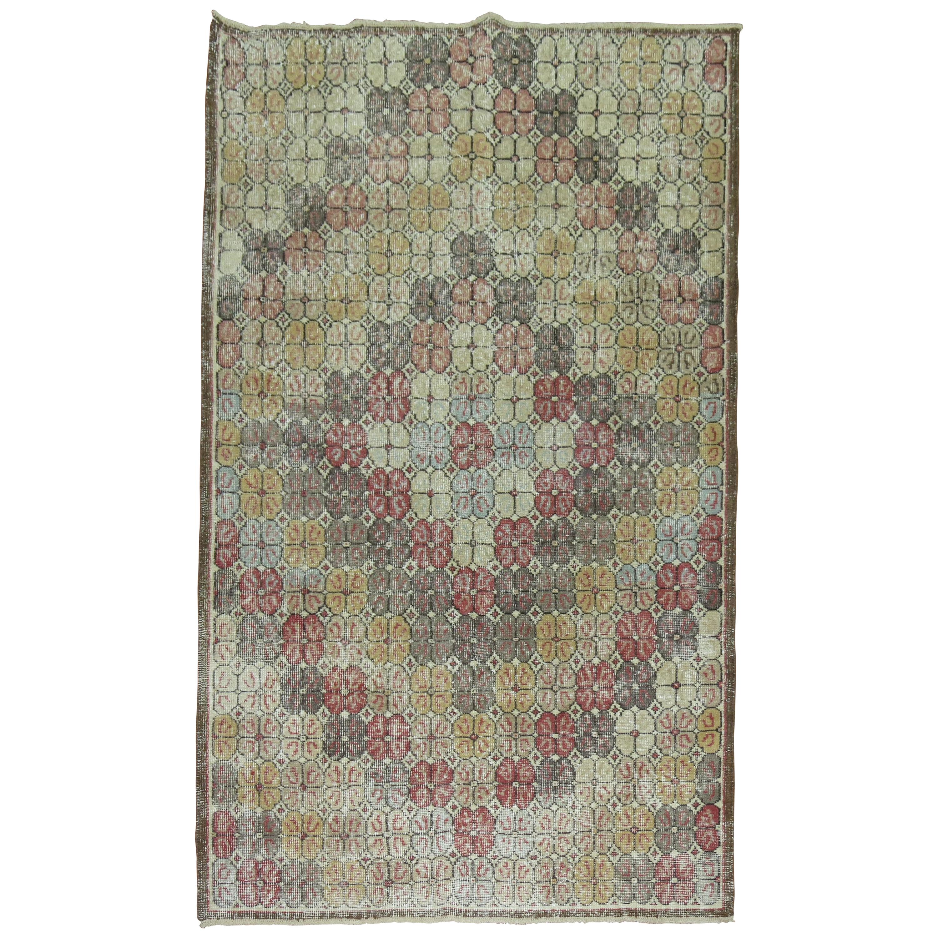 Earth Toned Turkish Rug For Sale at 1stDibs