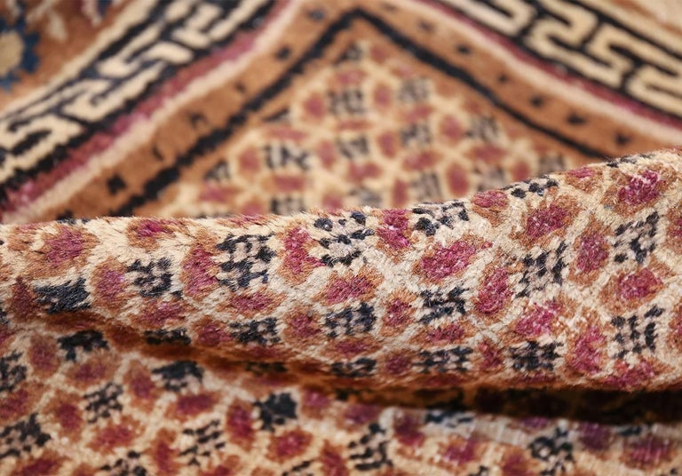 Shabby Chic Antique Mongolian Rug. Size: 8 ft x 11 ft 5 in (2.44 m x 3. ...