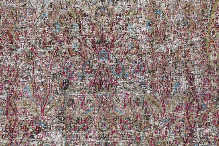Shabby Chic Distressed Persian Oversize Carpet For Sale at 1stDibs