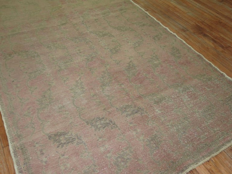 Shabby Chic Turkish Blush Color Rug For Sale at 1stDibs