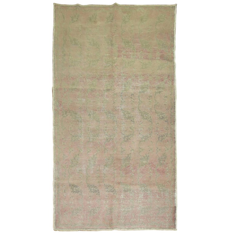 Shabby Chic Turkish Blush Color Rug For Sale at 1stDibs