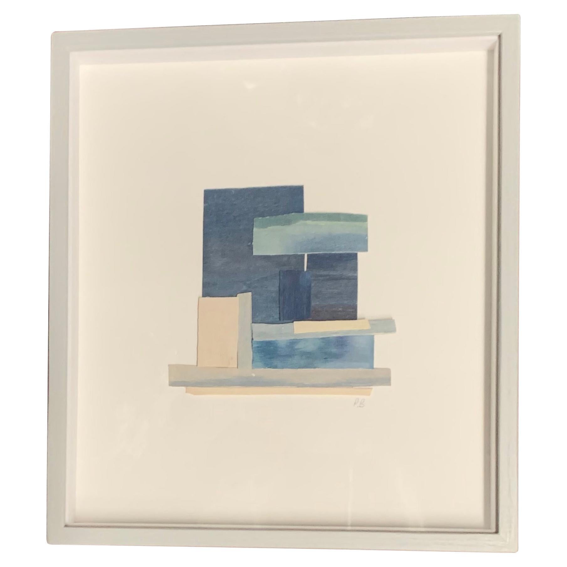 Shades Of Blue Painted Thin Wood Slices By Perrine Blaise, France ...