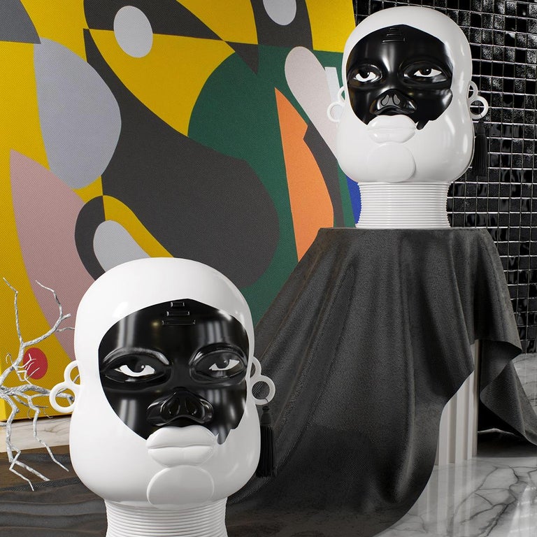 Shadow God, Contemporary Decorative Head Sculpture, Handmade Ceramic ...