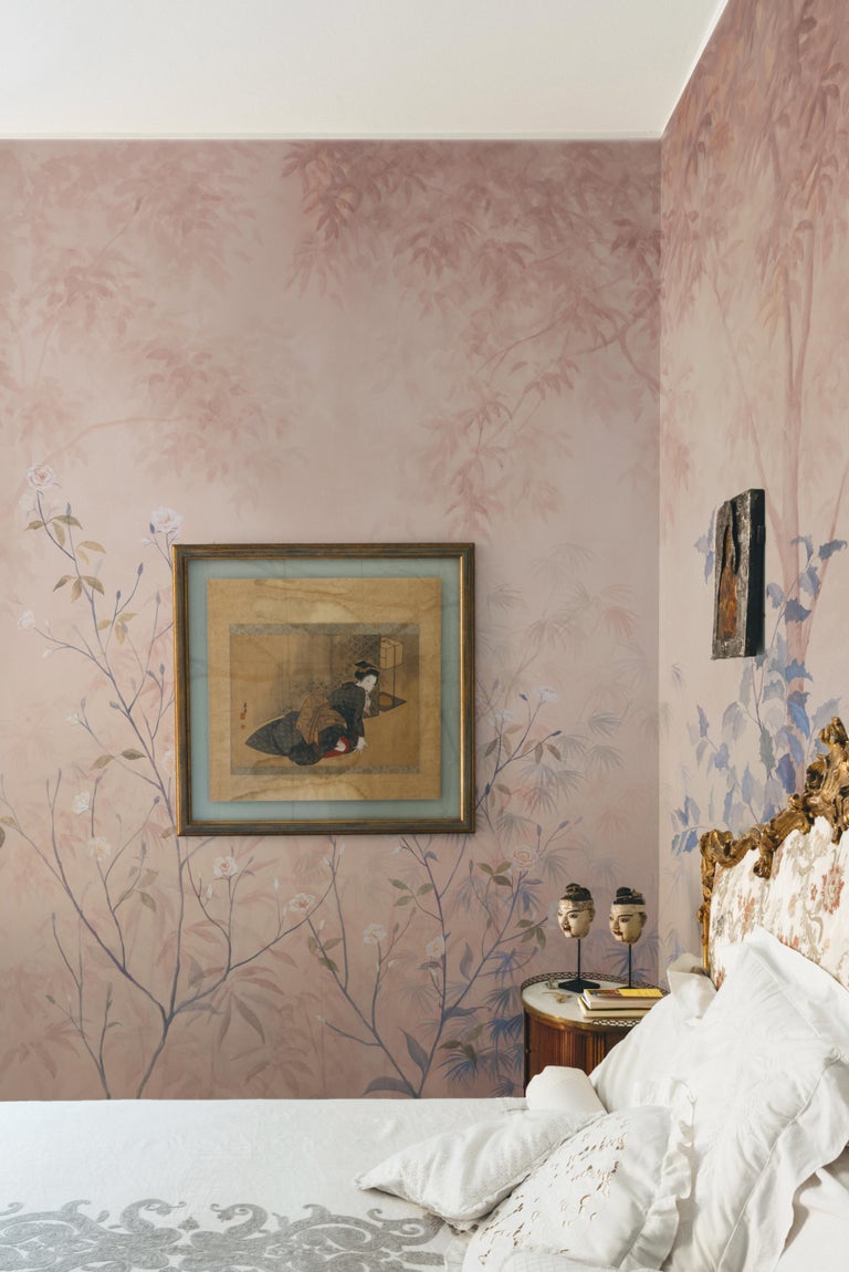 Shadows with Chromatic Details, Hand Painted Wallpaper - Made in Italy ...