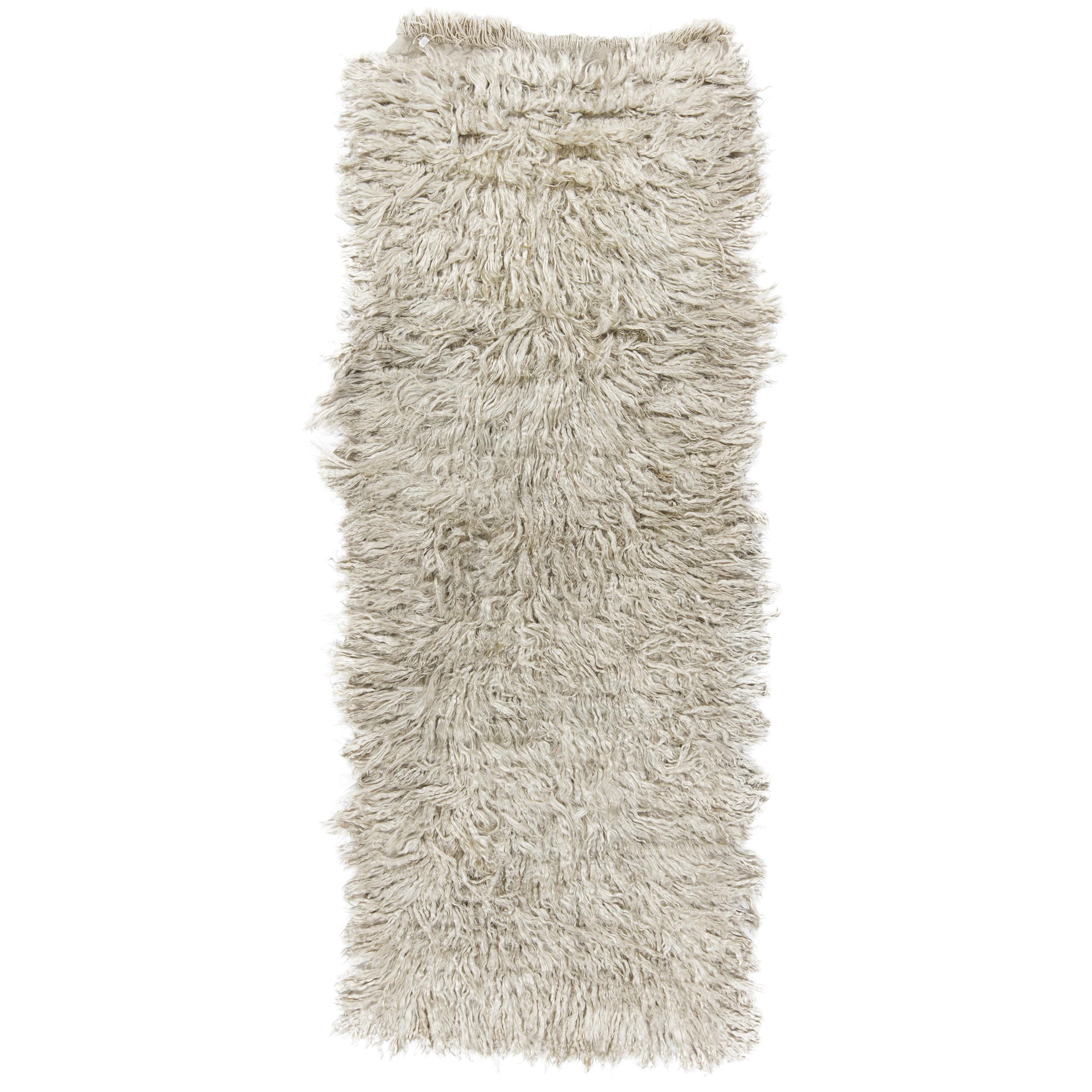 Shag Pile "Tulu" Rug, Made of Natural Undyed Mohair, Custom Options ...