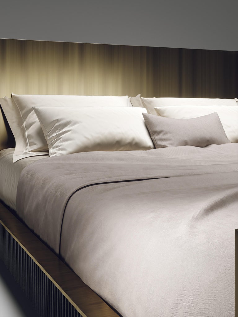 Shagreen Bed Frame with Geometric Fluted Details by R&Y Augousti For ...