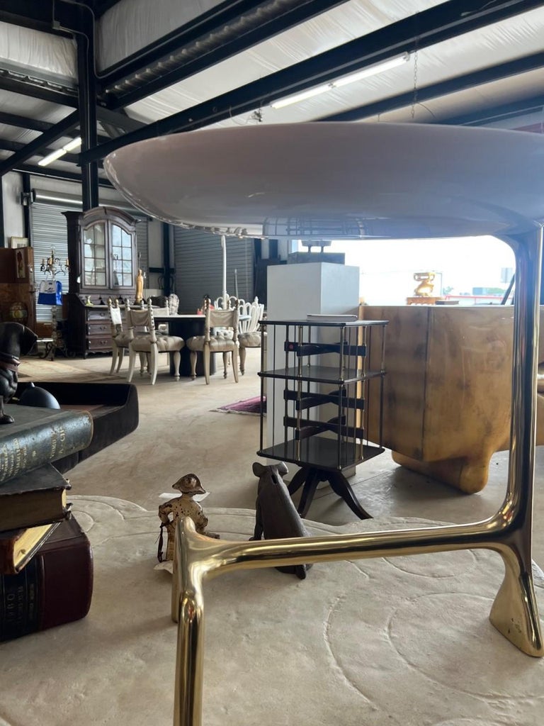 Shagreen, Bronze, Resin Side Table For Sale at 1stDibs