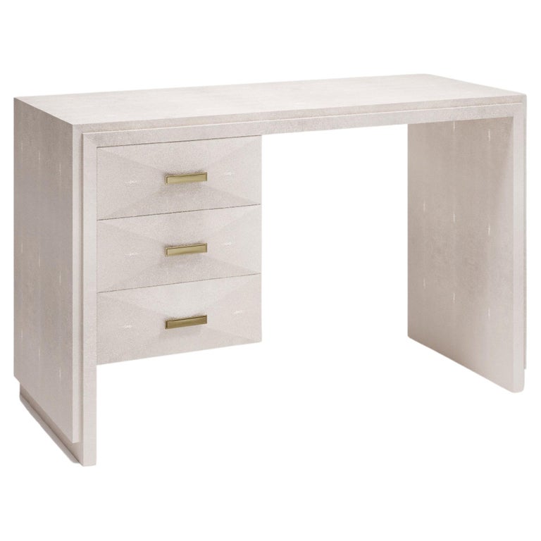 Shagreen Desk with Bronze-Patina Brass Details by R&Y Augousti For Sale ...