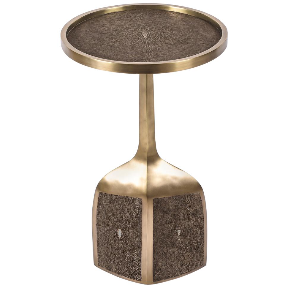 Brass End Table with Swan Neck and Webbed Foot Details at 1stDibs
