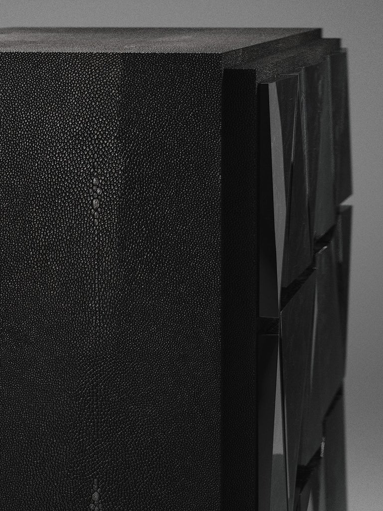 Shagreen Rhomboid Chest of Drawers by R&Y Augousti For Sale at 1stDibs