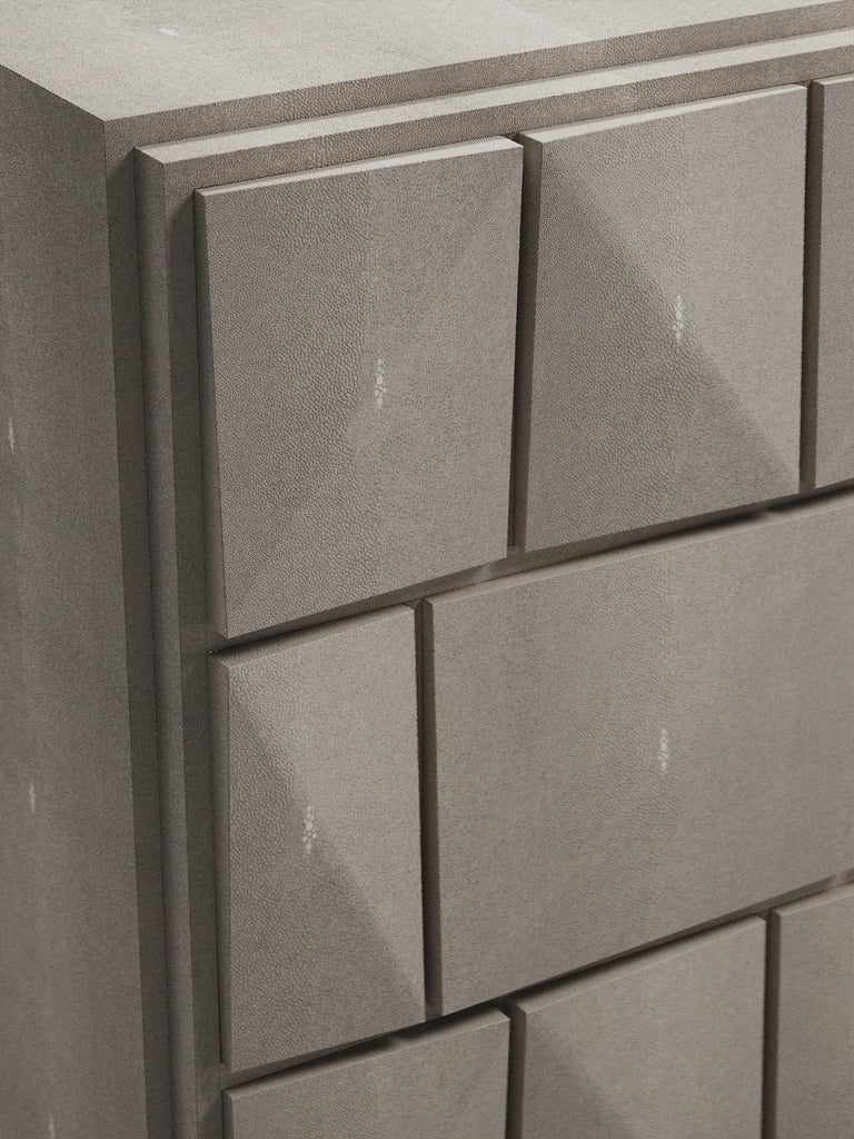 Shagreen Rhomboid Chest of Drawers by R&Y Augousti For Sale at 1stDibs