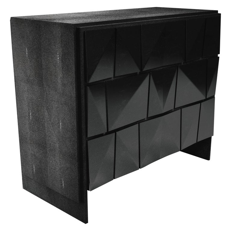 Shagreen Rhomboid Chest of Drawers by R&Y Augousti For Sale at 1stDibs