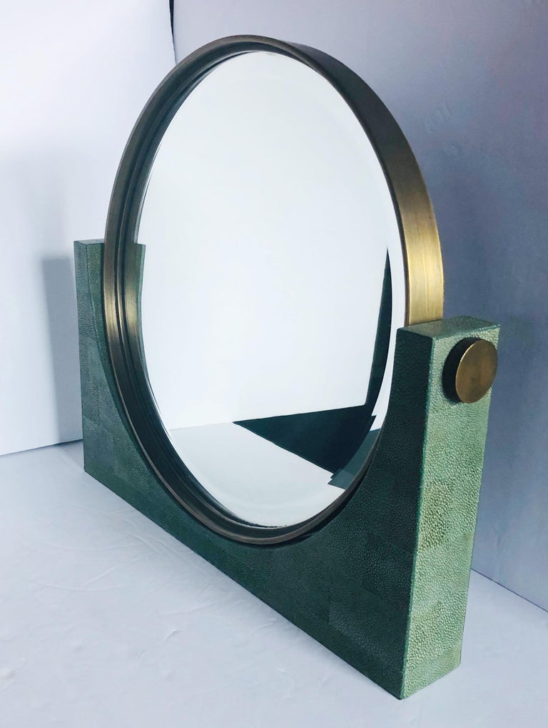 Shagreen Vanity Mirror by Fabio Ltd For Sale at 1stDibs