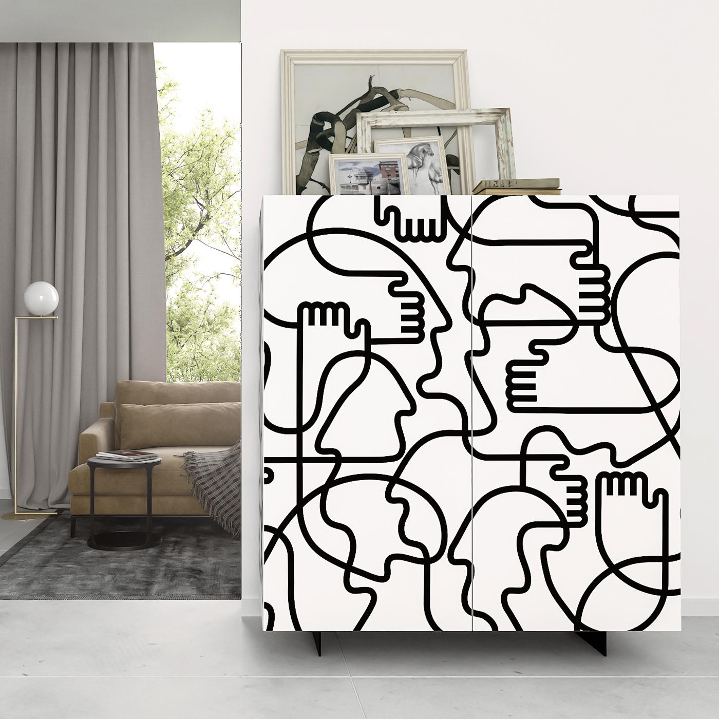 Shake 2-Door Sideboard by Jonathan Calugi For Sale at 1stDibs