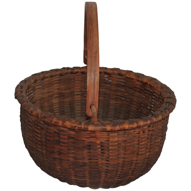 Shaker Style Swing Handle Basket at 1stDibs
