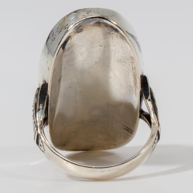 Shakudō Mixed Metal Ring Japanese Art Deco For Sale at 1stDibs