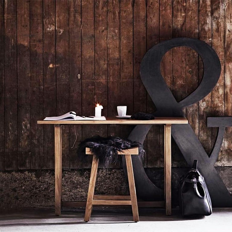 Shalk Teak High Stool For Sale at 1stDibs