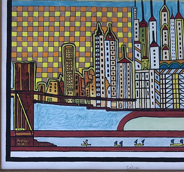 Shalom Moskovitz New York Lithograph Print, Signed and Numbered 50/100 ...