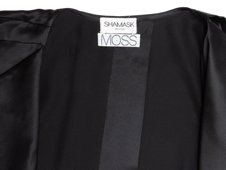 Shamask Black Silk Duster Coat For Sale at 1stDibs