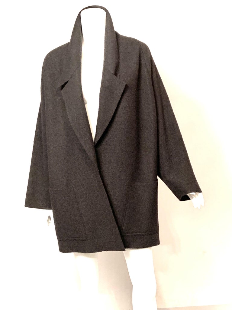 Shamask Charcoal Grey Wool Coat at 1stDibs